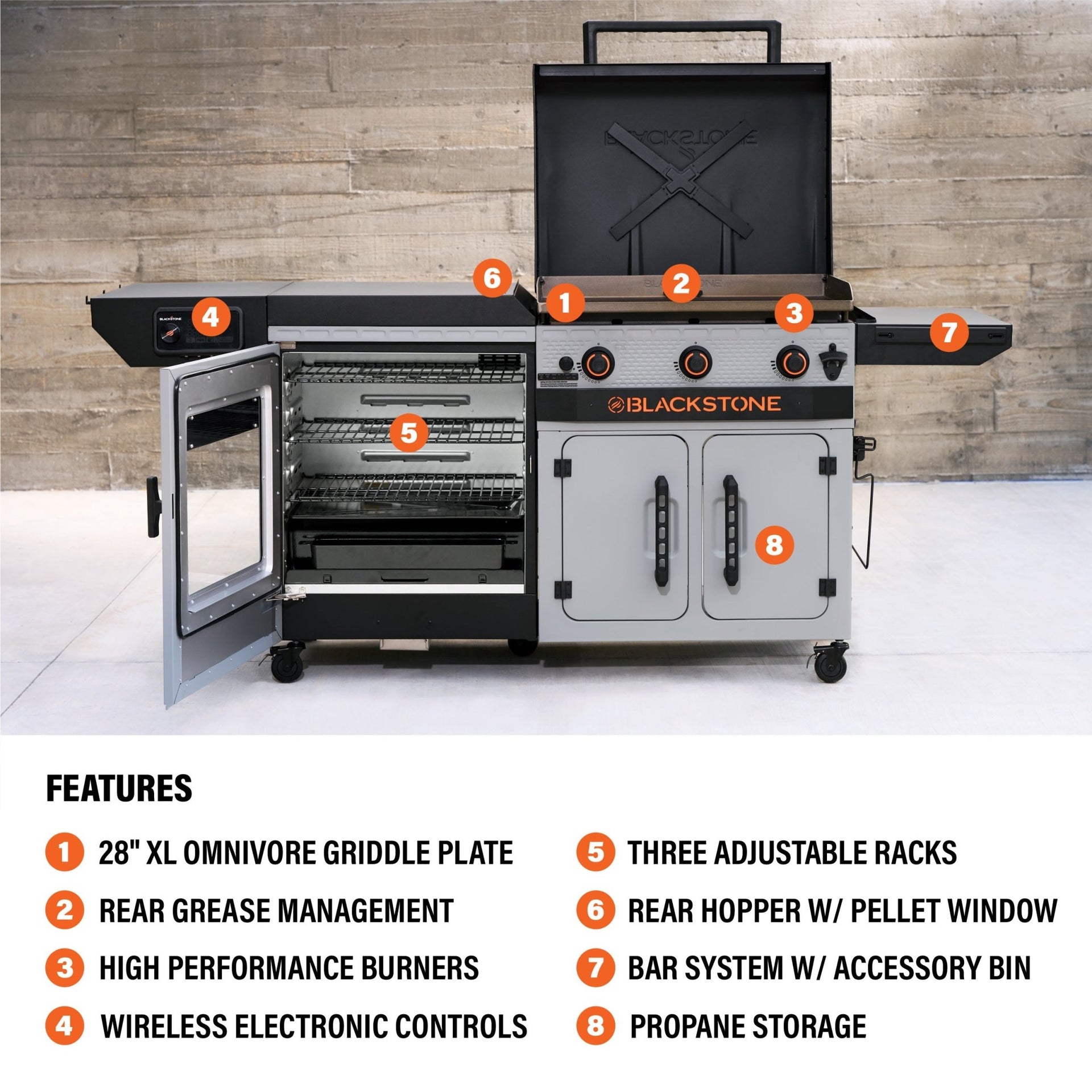 28" XL Griddle Vertical Pellet Smoker Combo – Blackstone Products