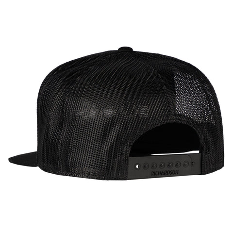 3057 - Blackstone Logo Flat Panel Black Hat – Blackstone Products